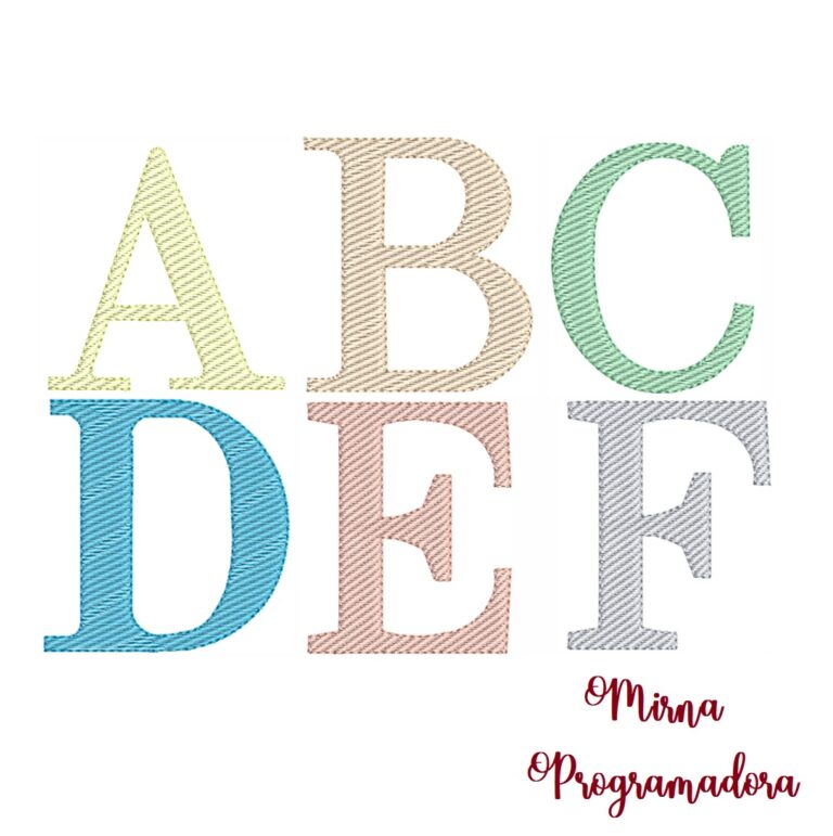 Matriz de Bordado - Alfabeto Letras Formais - SHOP BAZAR e CIA