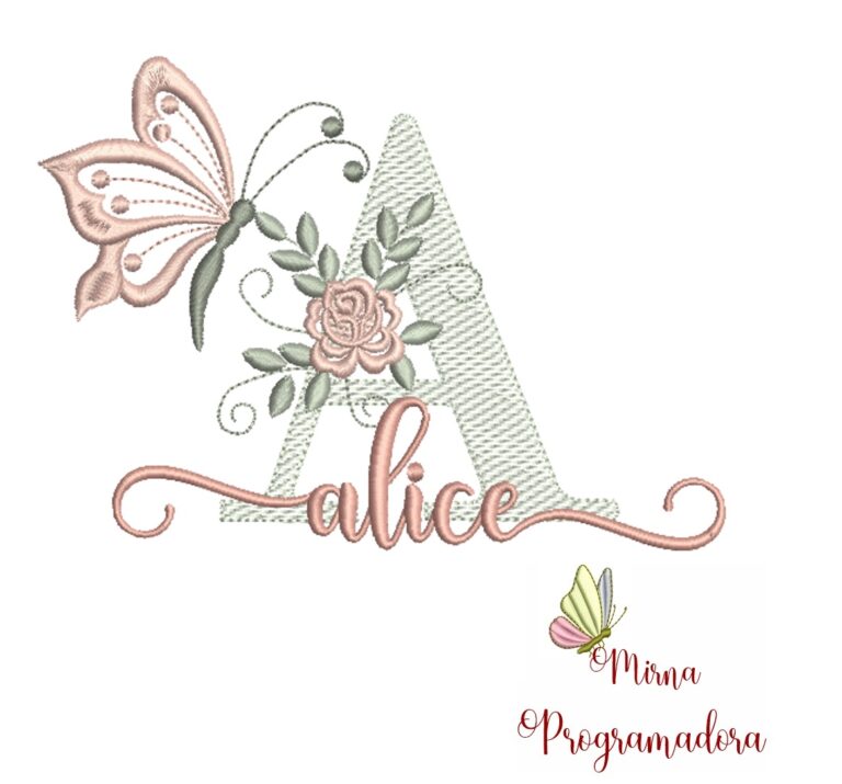 Matriz de Bordado - Nome Alice - 𝐛𝐚𝐳𝐚𝐫 & 𝐜𝐢𝐚