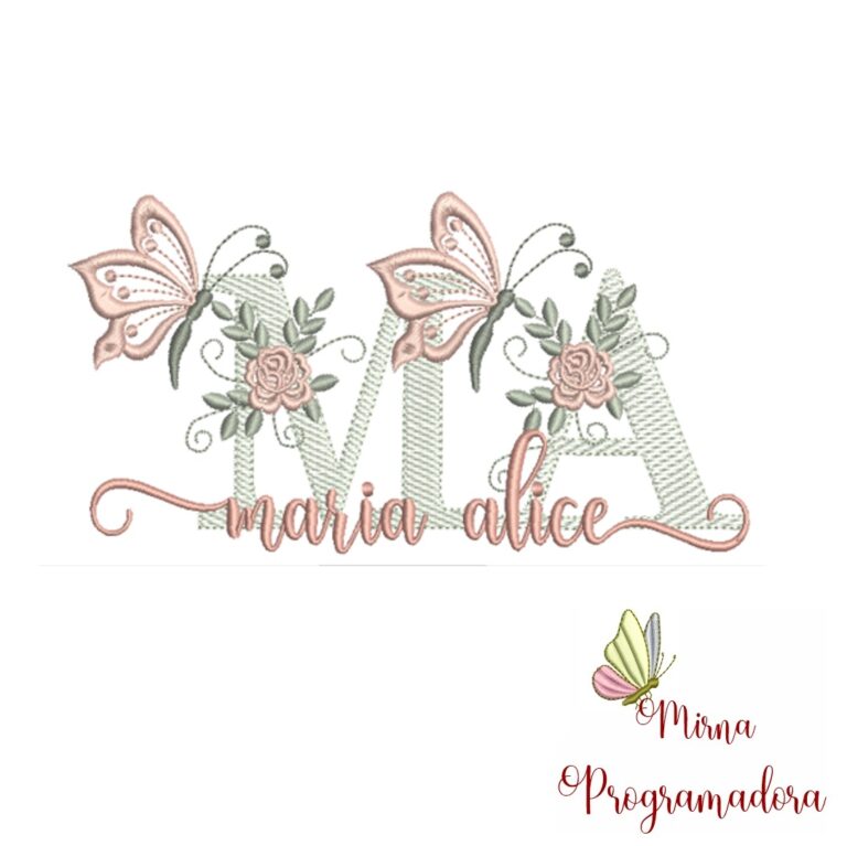 Matriz de Bordado - Nome Maria Alice - 𝐛𝐚𝐳𝐚𝐫 & 𝐜𝐢𝐚
