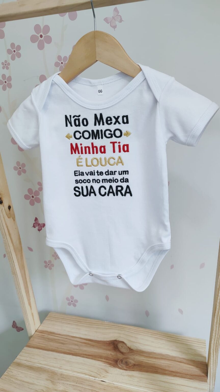 Matriz de Bordado - BODY NÃO MEXA COMIGO - TIA LOUCA - Dani Faitanin ...