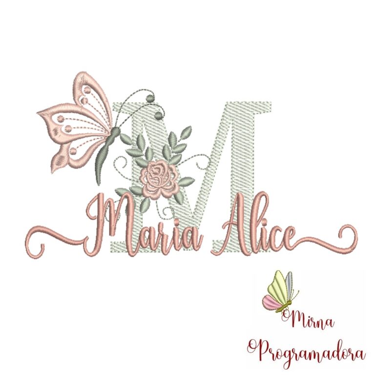 Matriz de Bordado - Nome Maria Alice - 𝐛𝐚𝐳𝐚𝐫 & 𝐜𝐢𝐚