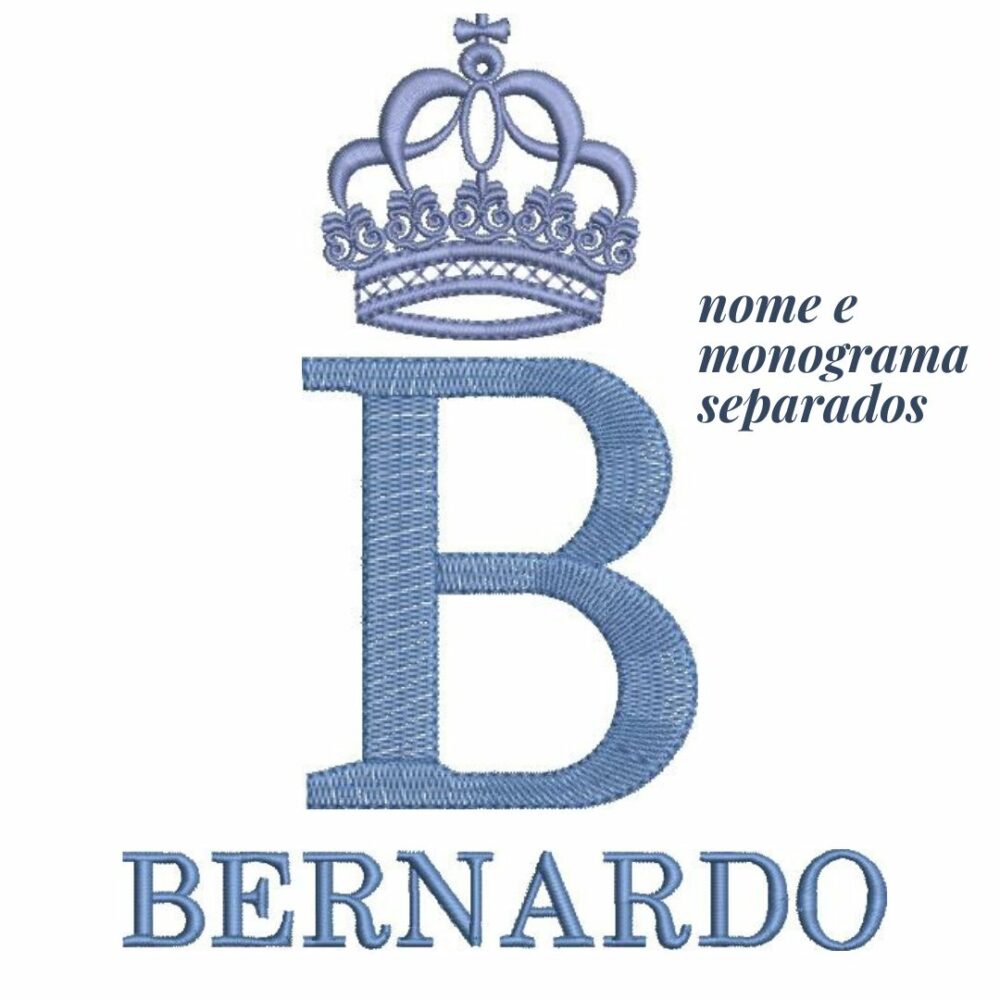 Matriz de bordado Monograma letra B e nome bernardo - SHOP BAZAR e CIA