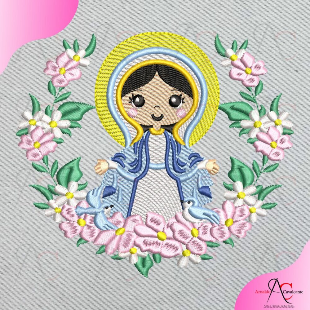 Matriz de bordados em pontos leves com 2 tamanhos diferentes e em ...