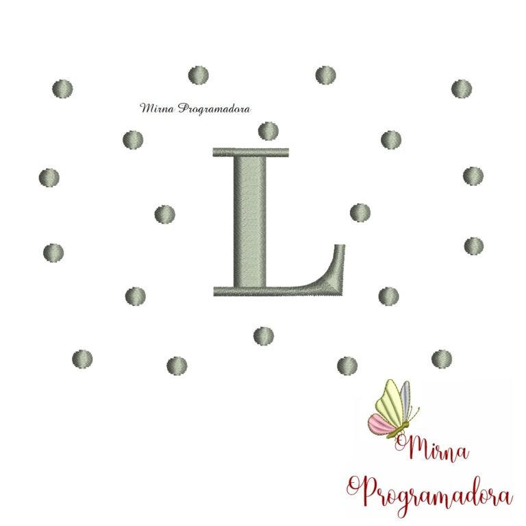 Matriz de Bordado Letra L Poá - SHOP BAZAR e CIA