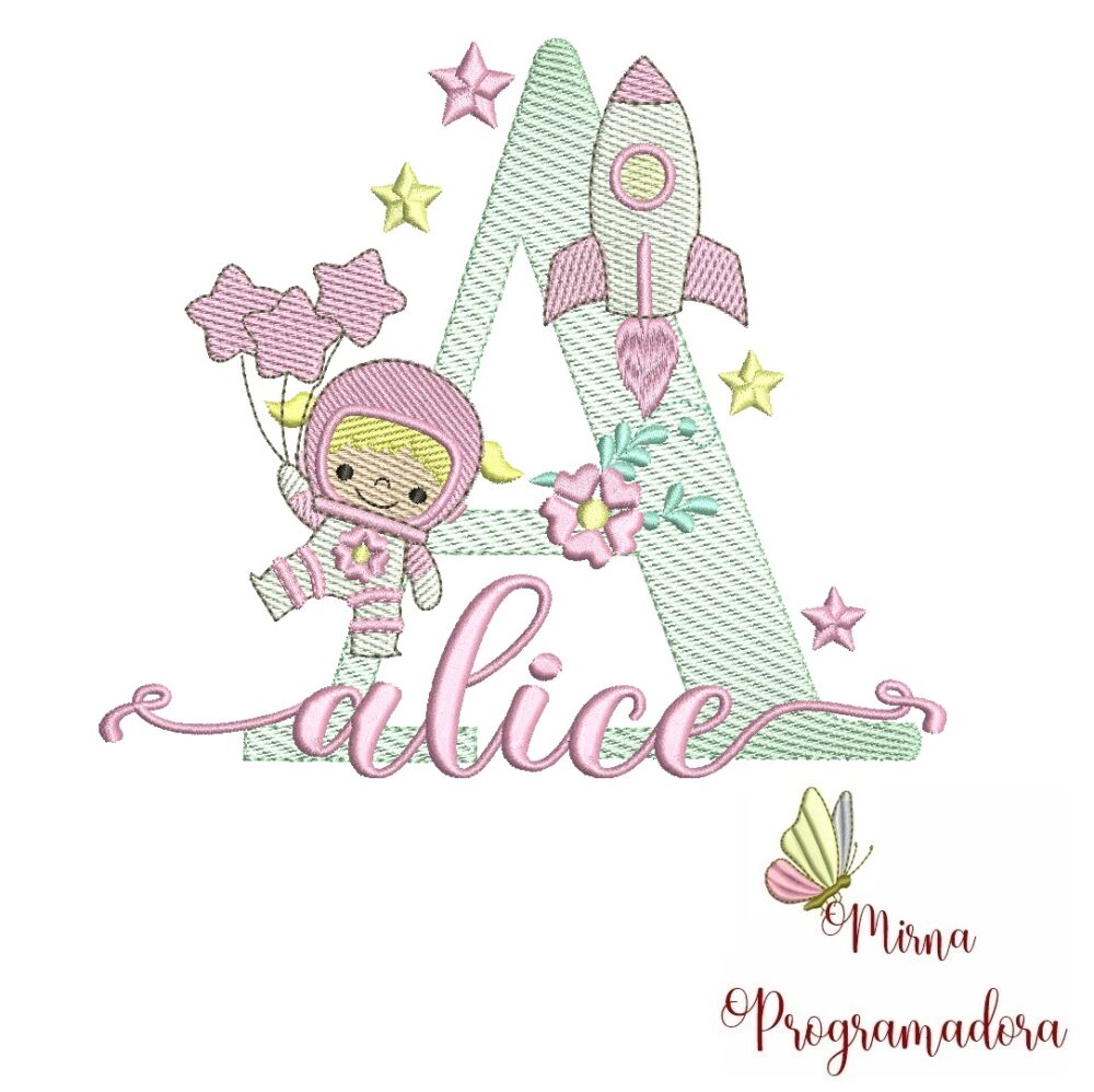 Matriz de Bordado - Nome Alice - 𝐛𝐚𝐳𝐚𝐫 & 𝐜𝐢𝐚