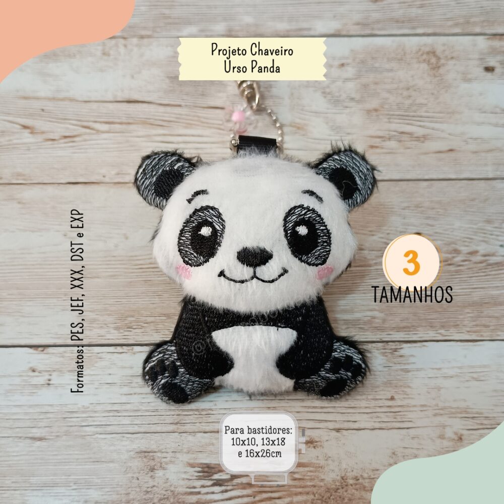 Matriz Chaveiro Urso Panda - 𝐛𝐚𝐳𝐚𝐫 & 𝐜𝐢𝐚
