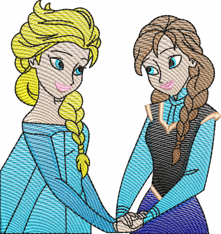Matriz de Bordado - Elsa e Anna Frozen - 𝐛𝐚𝐳𝐚𝐫 & 𝐜𝐢𝐚